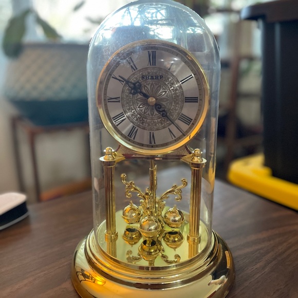 Sharp | Other | Vintage Sharp Swinging Pendulum Clock Plastic Dome 2 ...